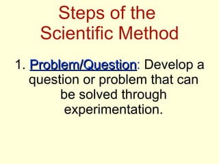 Scientific method | PPT | Chemistry | Science