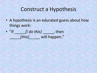 Scientific method | PPTX | Science