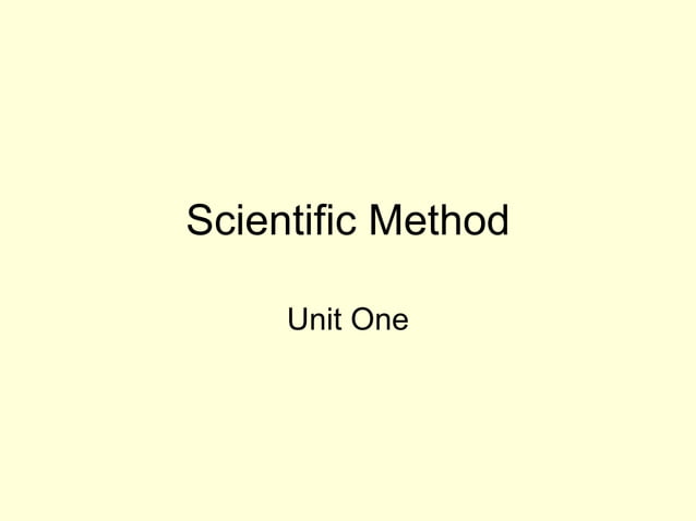 Scientific method | PPT | Science