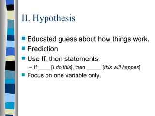 Scientific Method | PPT | Science