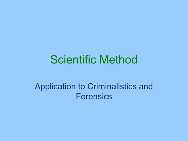 Scientific method | PPT
