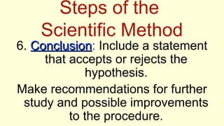 Scientific method | PPT