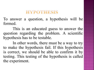 Scientific method | PPTX