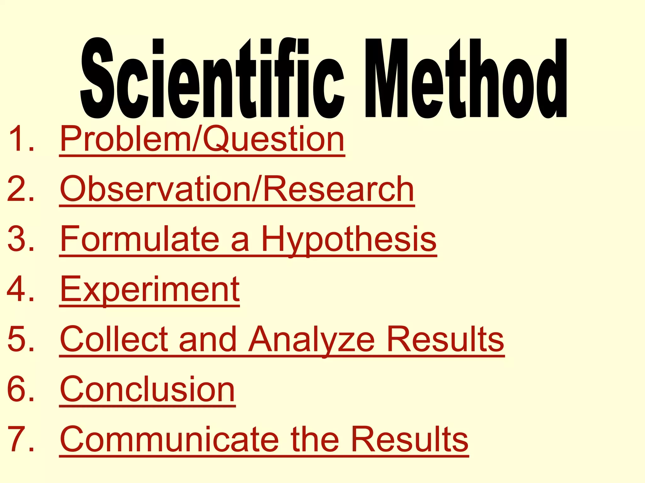 Scientific method | PPT