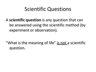 scientific method | PPT