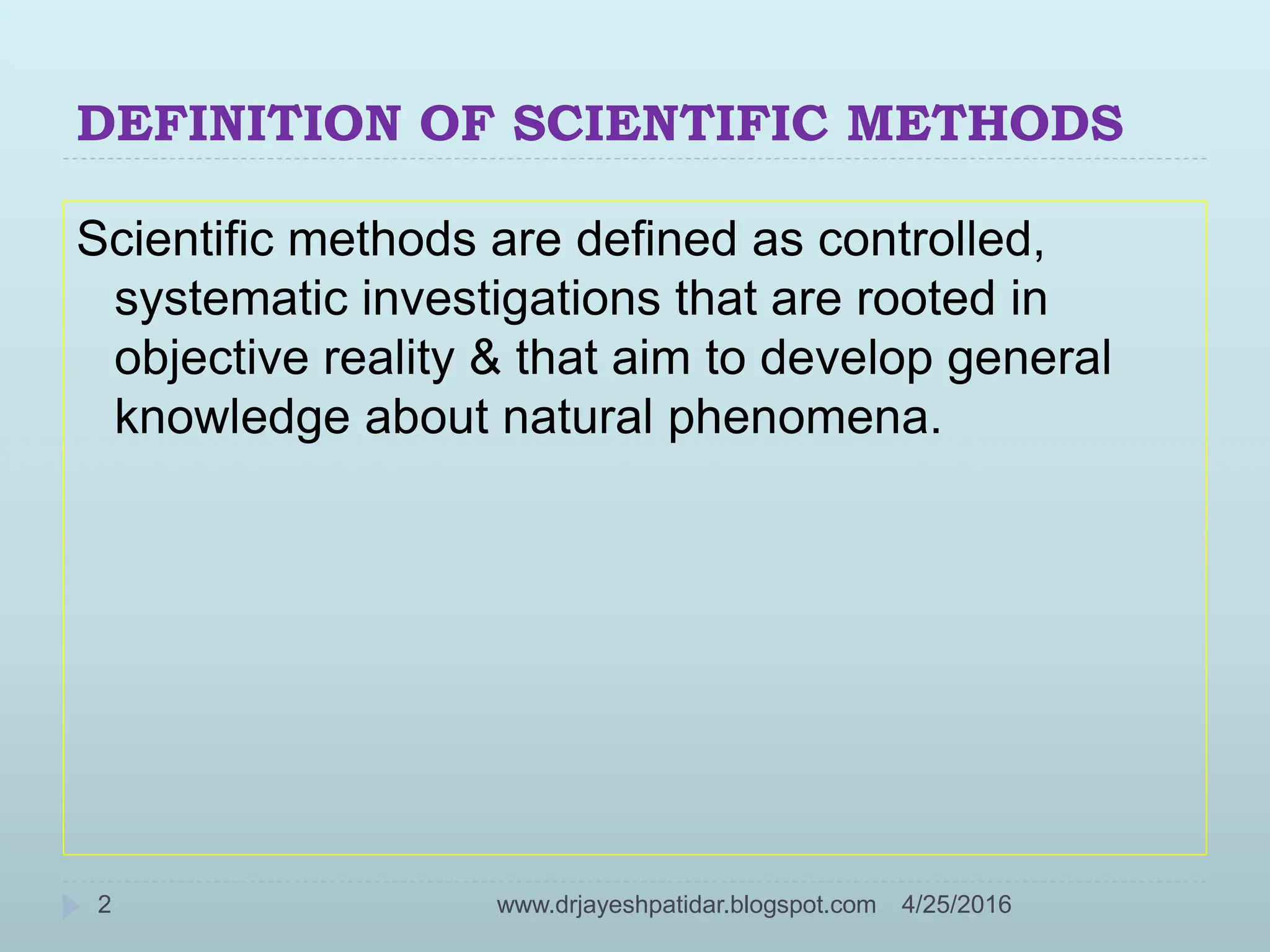 Scientific Method and Steps to conduct Scientific Research | PDF