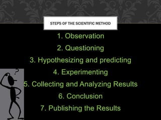 scientific method from observation to publishing results.pptx