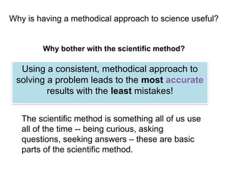 Scientific Method for high school classroom | PPTX