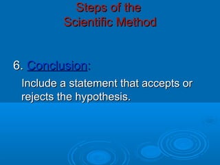 Scientific method acc 2011 | PPT