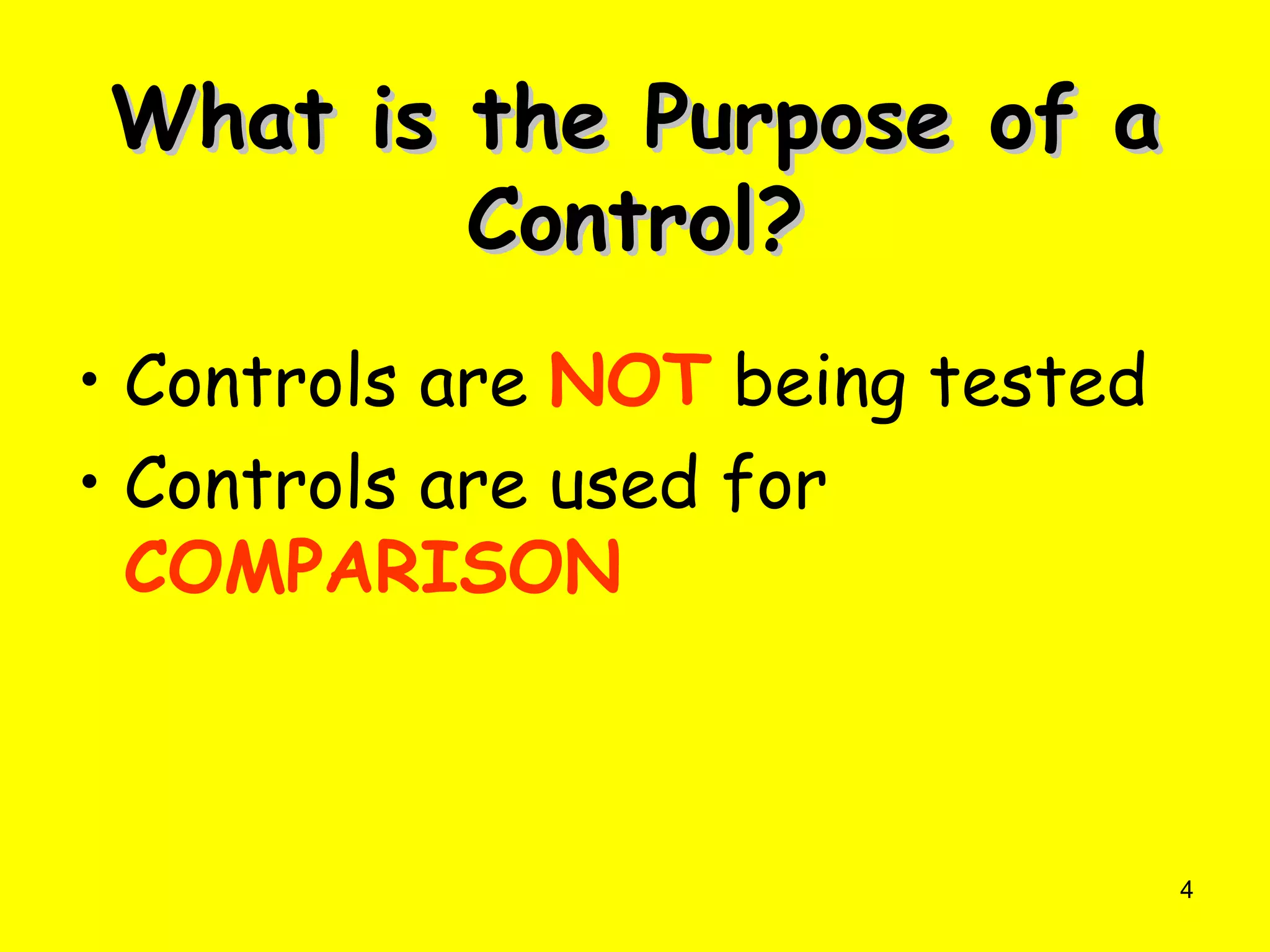 Scientific method controls and variables | PPT | Physics | Science
