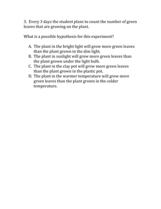 Scientific method variables (worksheet) | DOCX