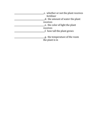 Scientific method variables (worksheet) | DOCX