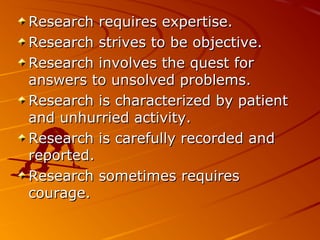 Scientific method and research | PPT