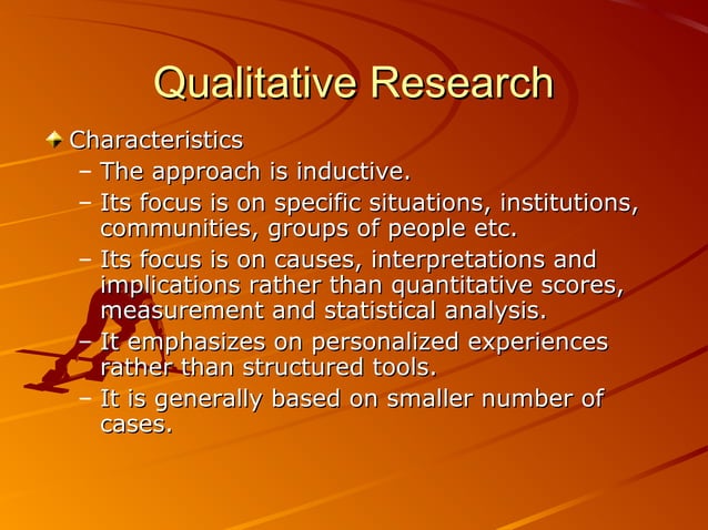 Scientific method and research