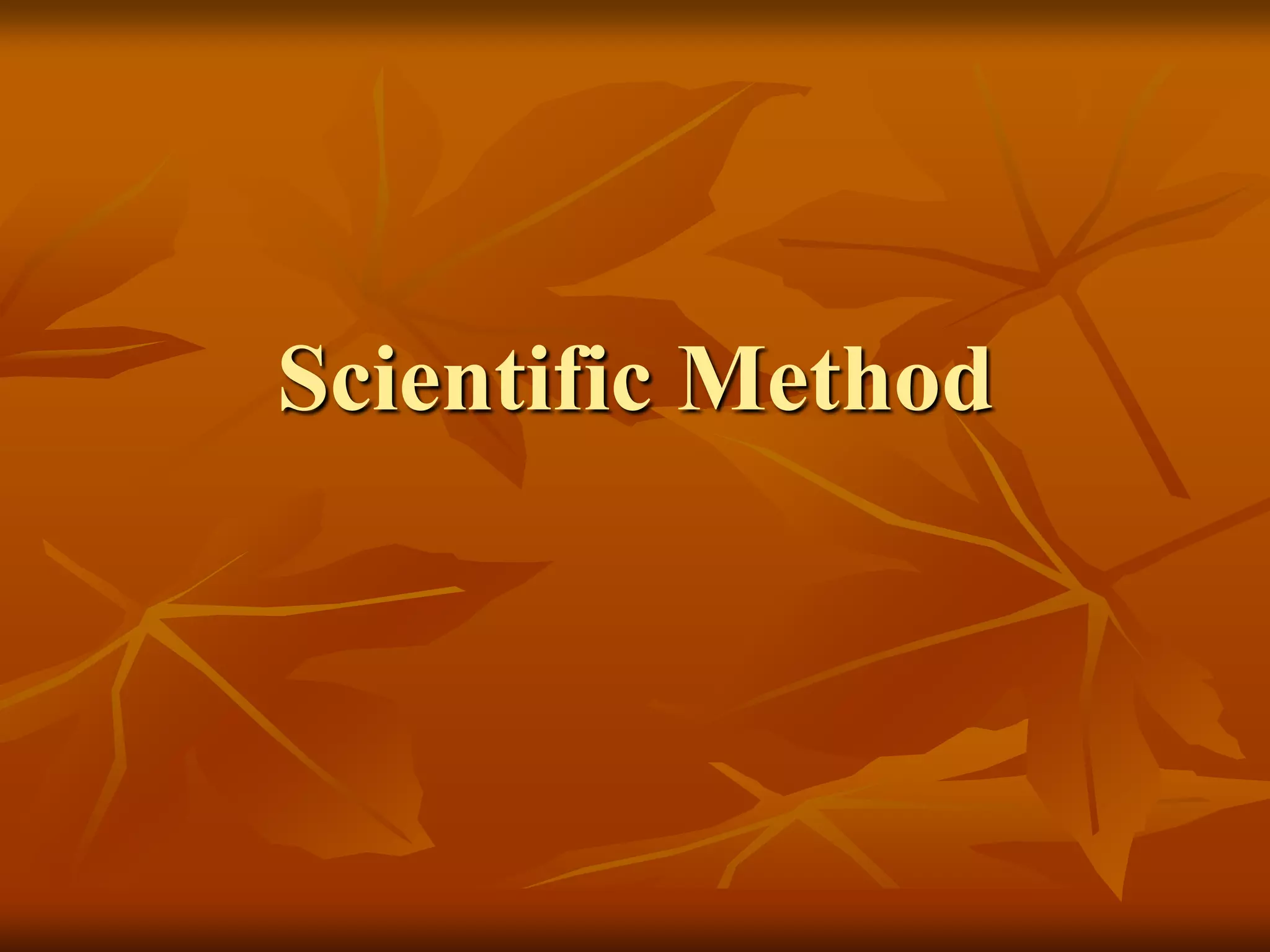 Scientific method and si units | PPT