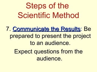 Scientific method step by step | PPT