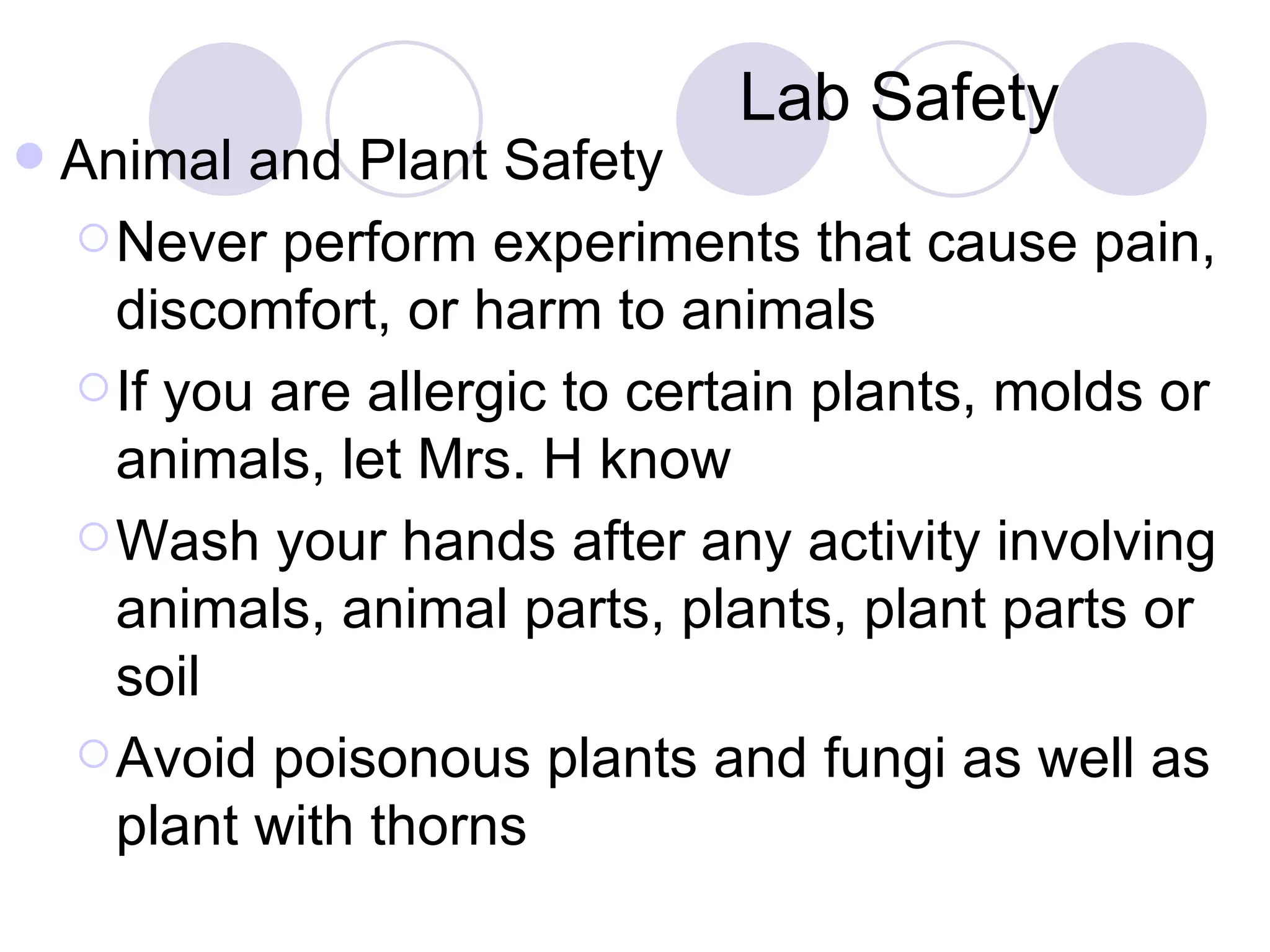 Scientific Method Lab Safety | PPT