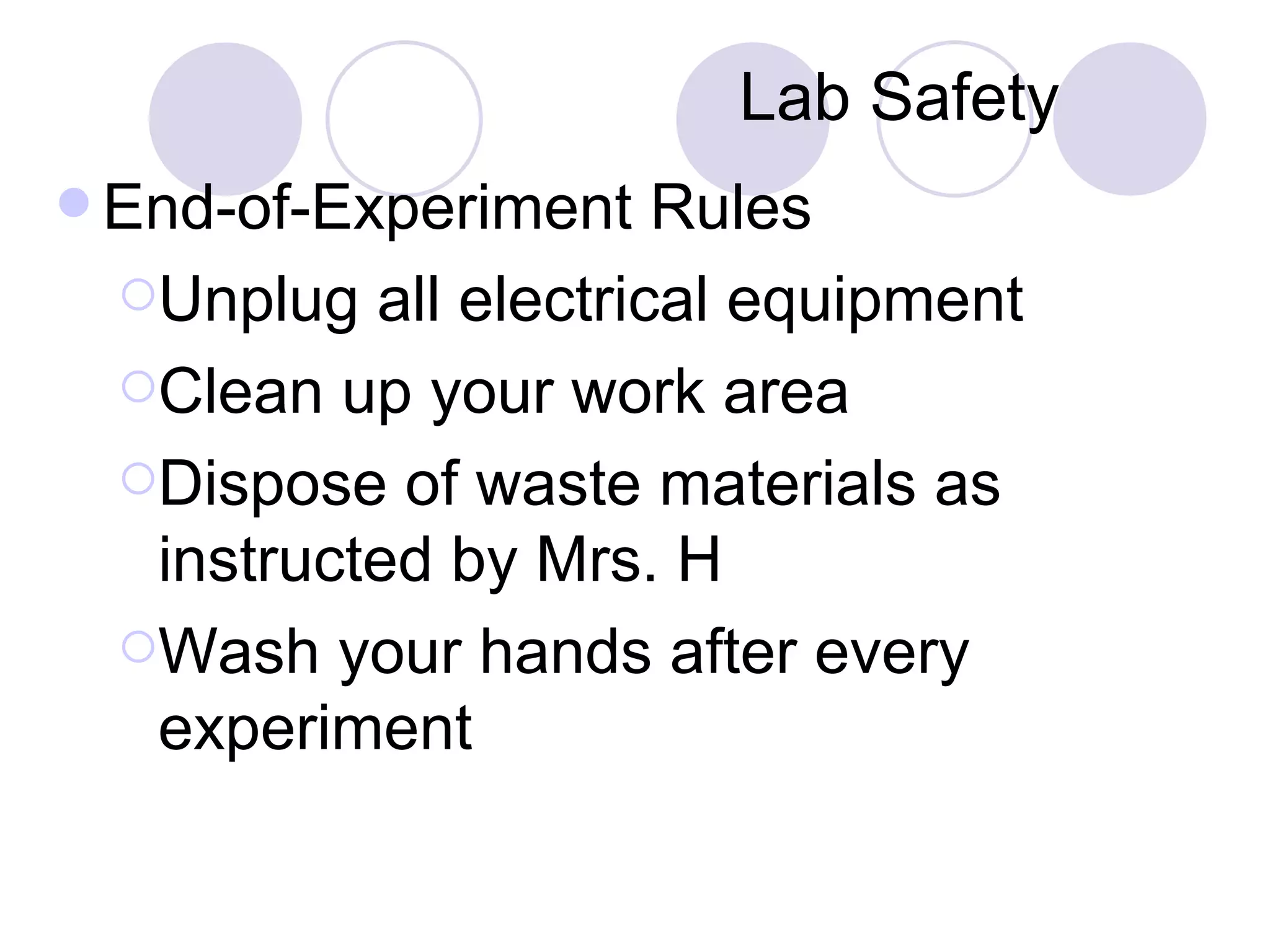Scientific Method Lab Safety | PPT