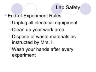 Scientific Method Lab Safety | PPT