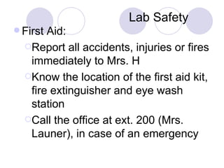 Scientific Method Lab Safety | PPT