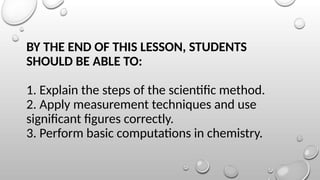 Scientific Method, Measurement & Significant Figures, and Basic ...