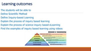 Scientific method of inquiry and advantage and disadvantages.pptx | Science