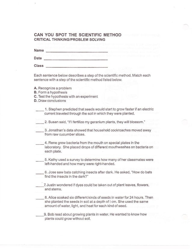 Scientific method packet | PDF