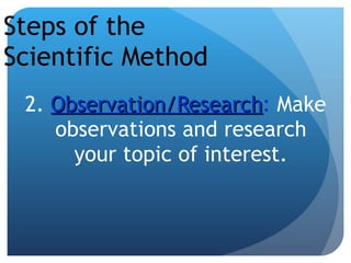 Scientific Method Powerpoint | PPS
