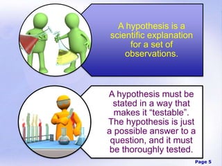 Scientific method power point | PPTX
