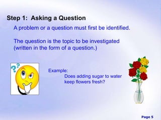 Scientific method power point slideshare | PPTX