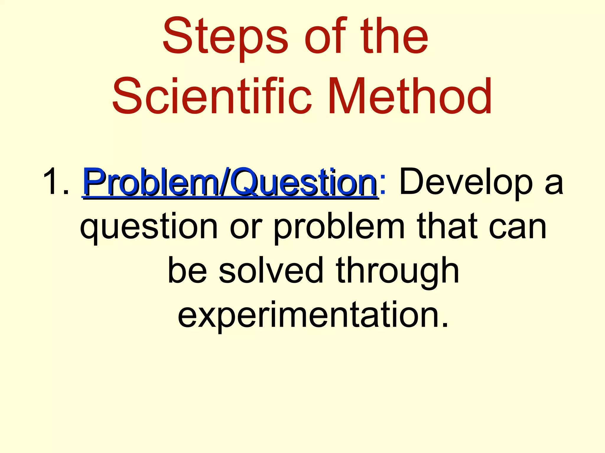 Scientific method ppt | PPT
