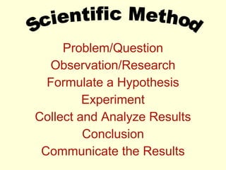 Scientific method ppt | PPT