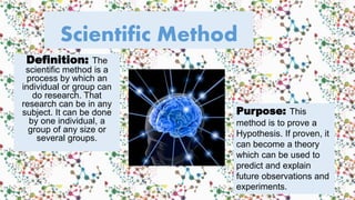 Scientific method ppt | PPTX