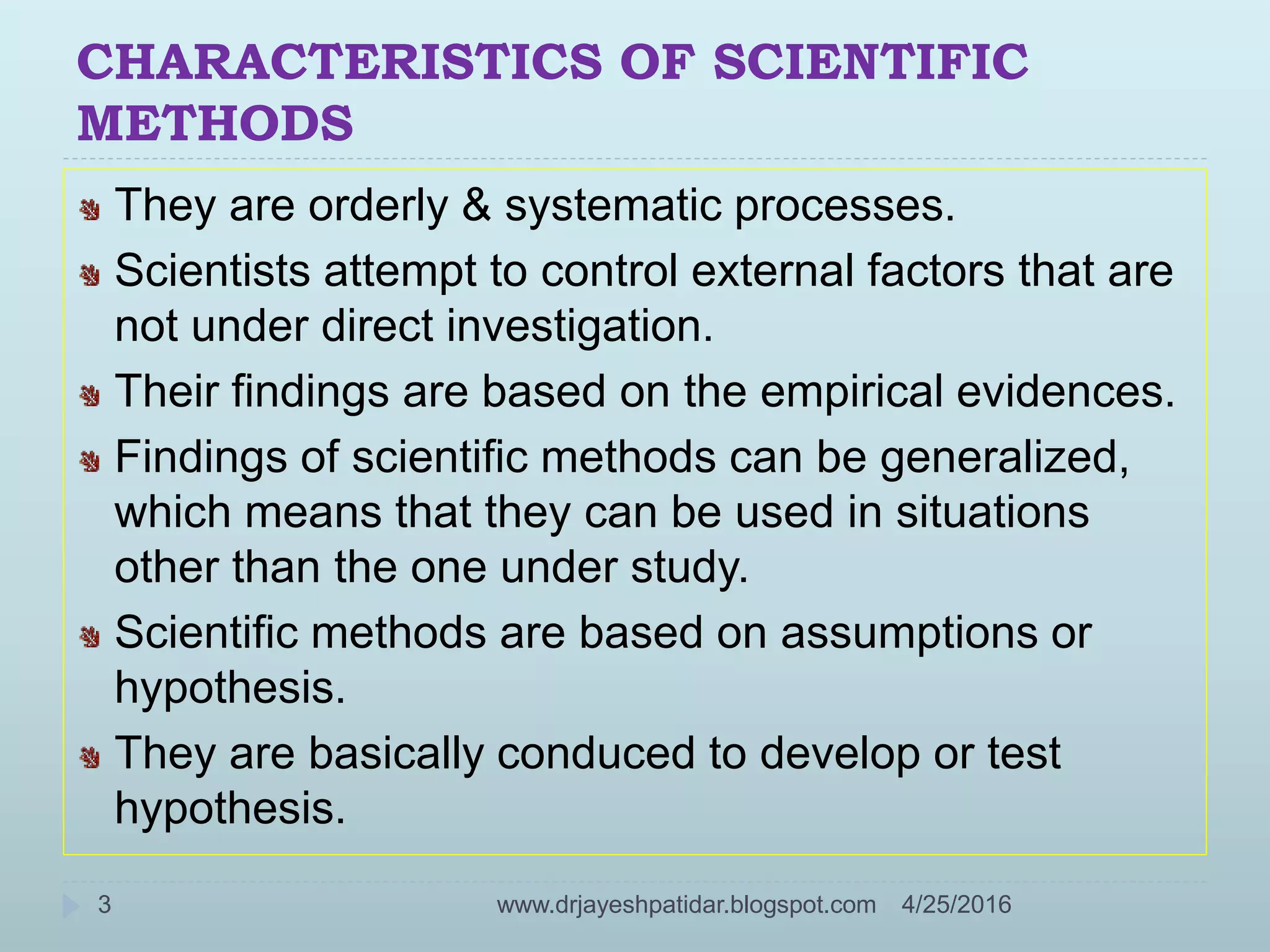 Scientific methods of research | PPSX