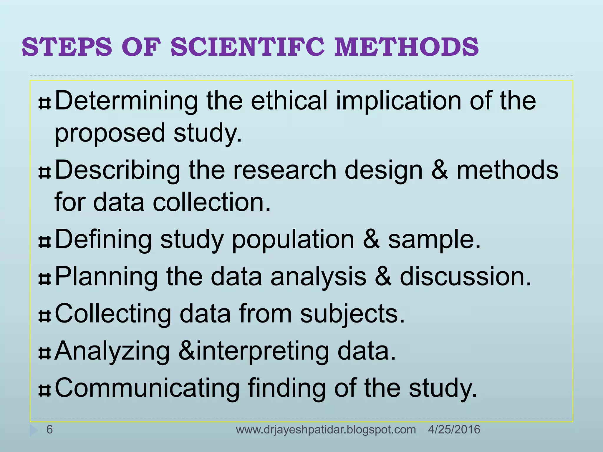 Scientific methods of research | PPSX