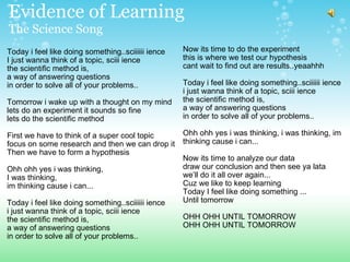 Scientific method song | PPT | Science