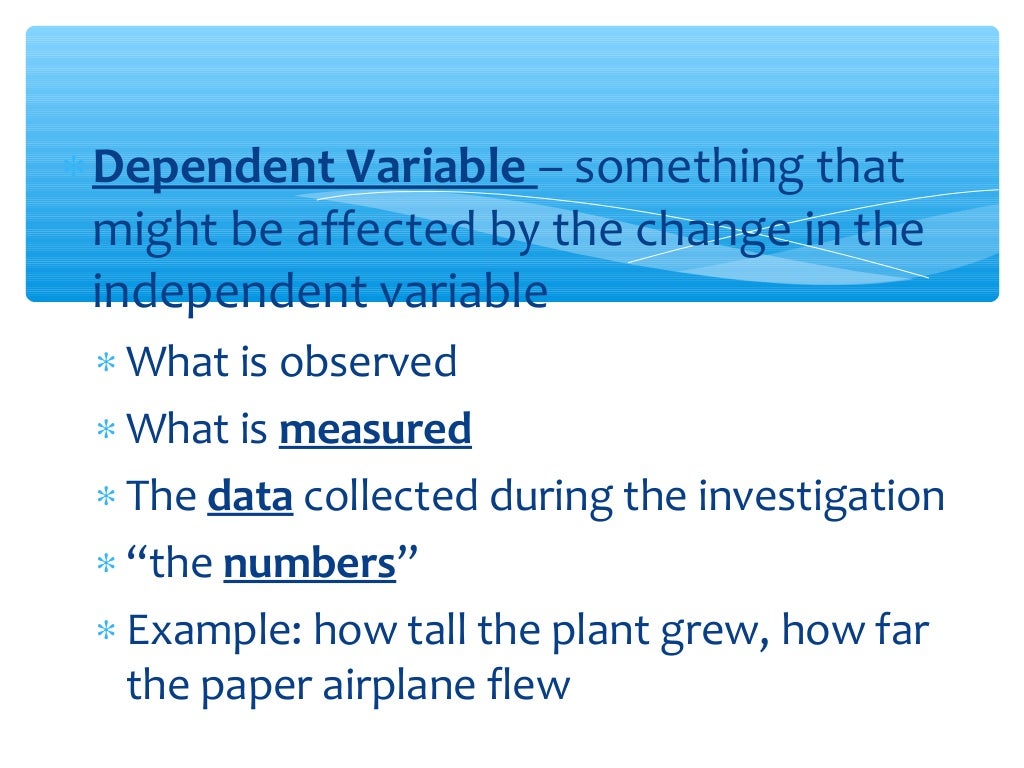 Scientific method & variables
