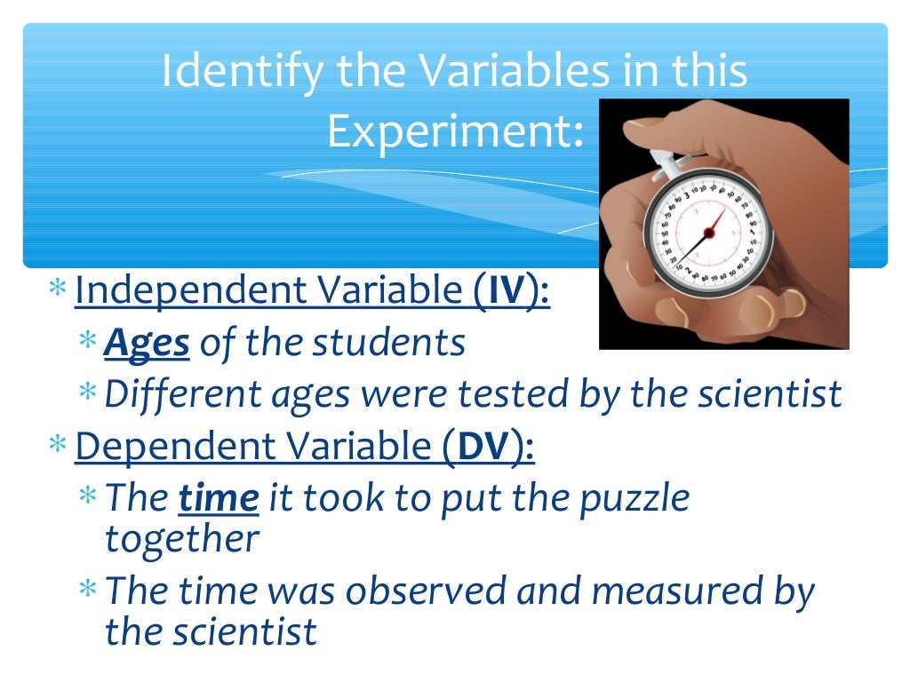 Scientific Method And Variables