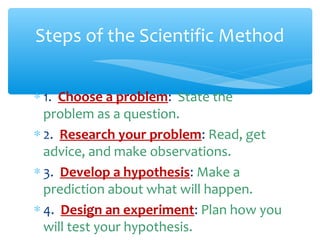 Scientific method & variables | PPT