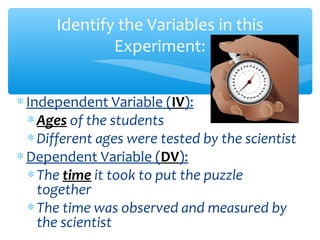 Scientific method & variables | PPT
