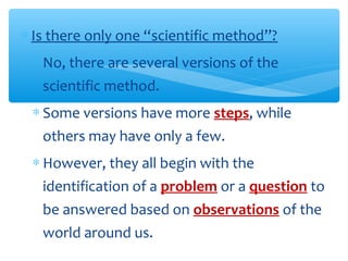 Scientific method & variables | PPT