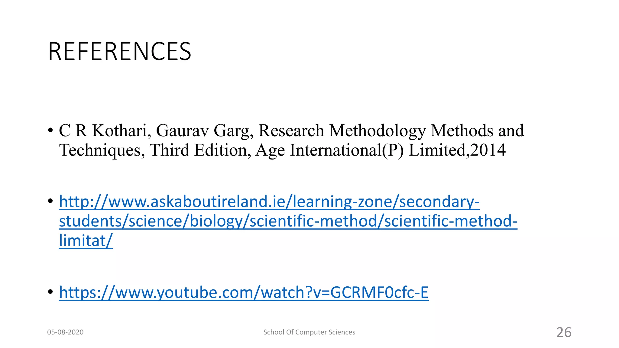 Scientific method vs arbitory method, Research Methods, Research ...