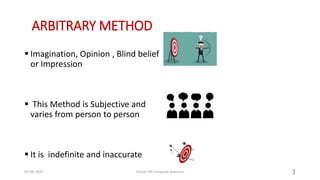 Scientific method vs arbitory method, Research Methods, Research ...