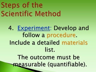 Scientific method (ways of acquiring knowledge and solving problems) | PPTX