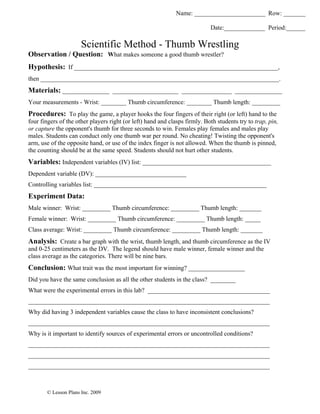 Scientific method worksheet | PDF