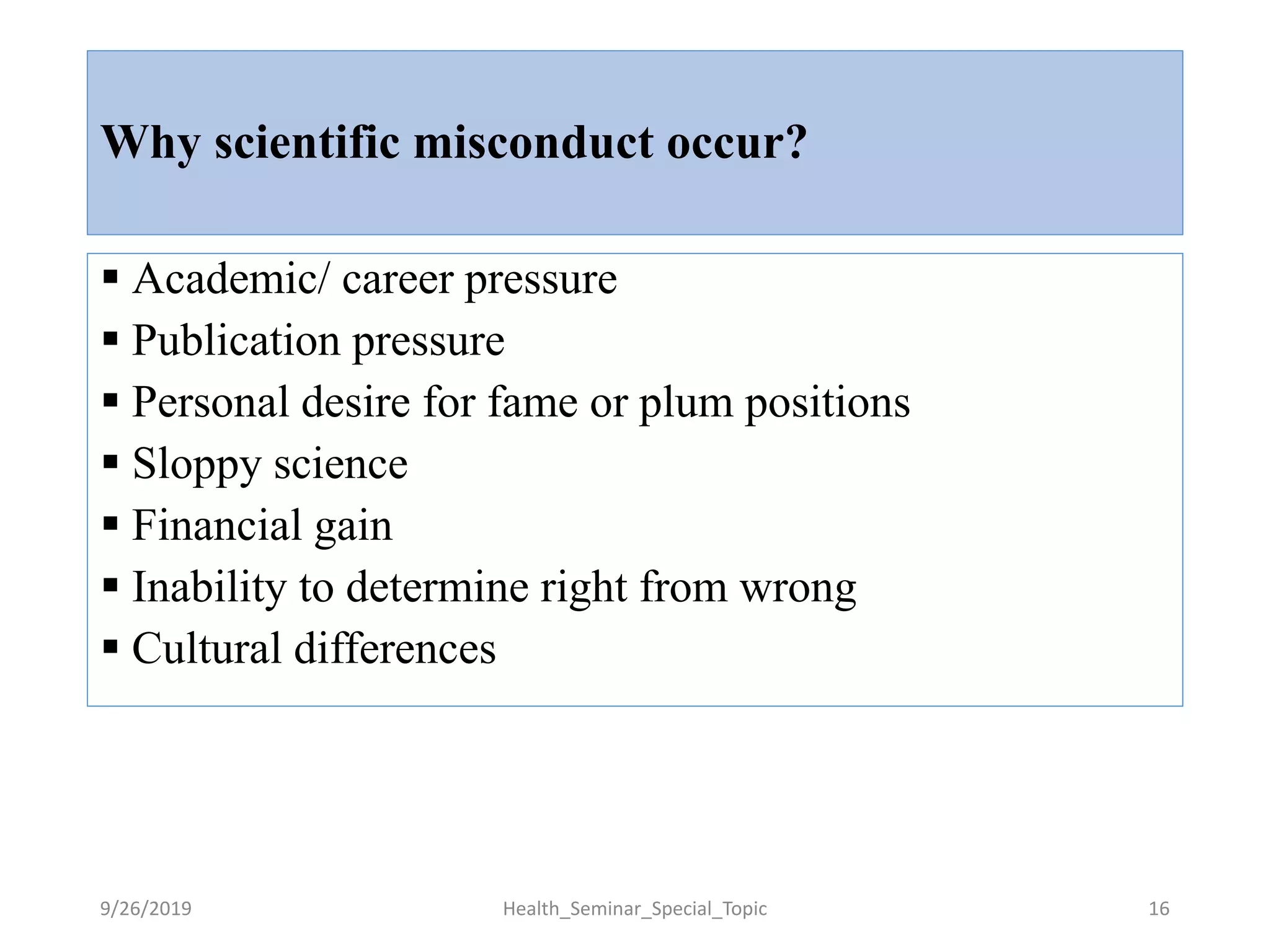 Scientific misconduct | PPTX