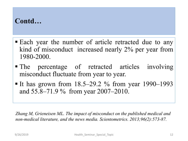 Scientific misconduct | PPTX | Science