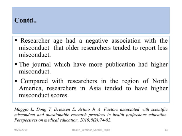 Scientific misconduct | PPTX | Science