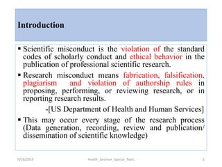 Scientific misconduct | PPTX