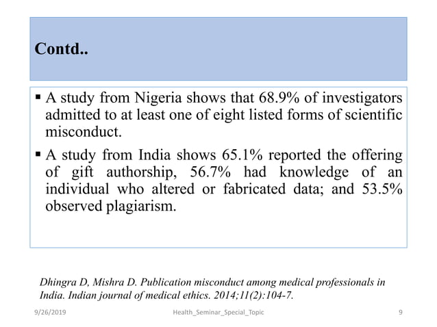 Scientific misconduct | PPTX | Science
